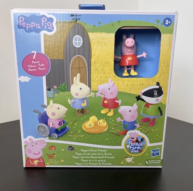 PEPPA PIG FARM friends play set toy figures 7 pieces children 3+ years ...