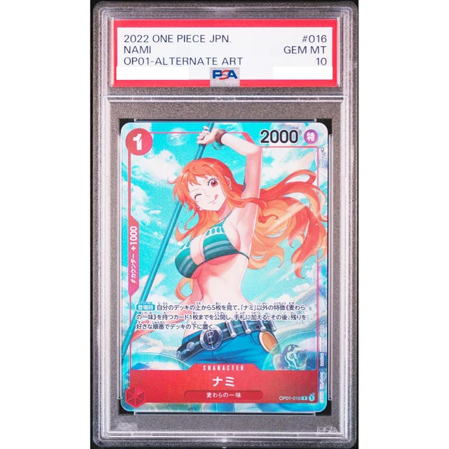 PSA 10 NAMI OP01-016 R Rare Alt Art ROMANCE DAWN One Piece Card Japanese #663 EUR 138,40 ...