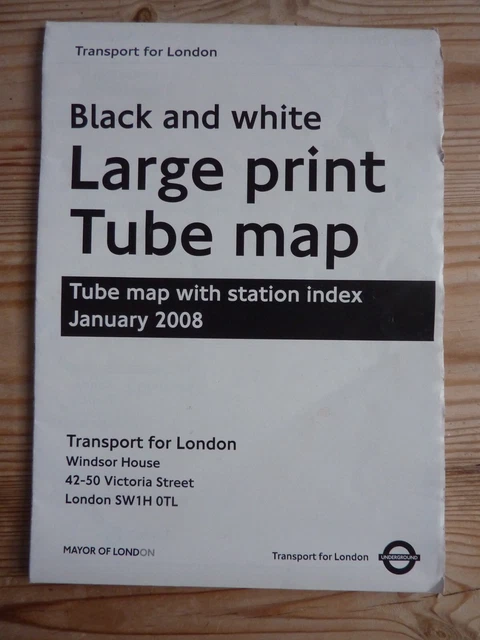 BLACK AND WHITE Large Print Tube Map January 2008 - Transport for ...