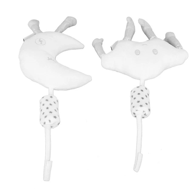 STAR MOON SHAPED Hanging Rattle Toy Plush Stuffed Hanging Rattle ...