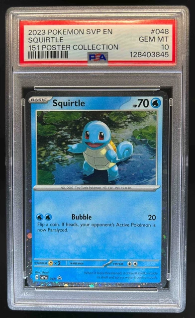 2023-25 POKEMON SV Black Star Promos SVP EN Squirtle #048 PSA 10 £0.74 ...