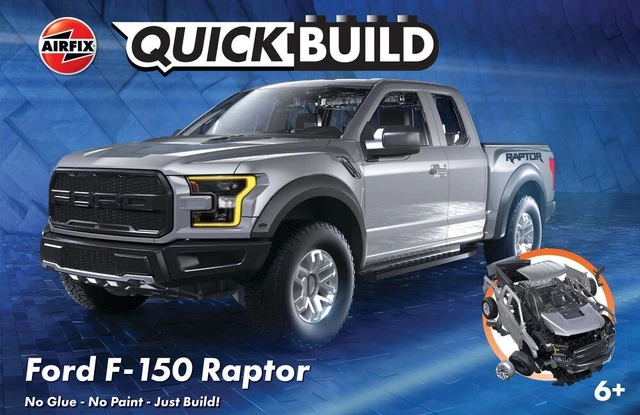 FORD F-150 RAPTOR Quickbuild Airfix Beginner Kids Model Kit Car 43pcs ...