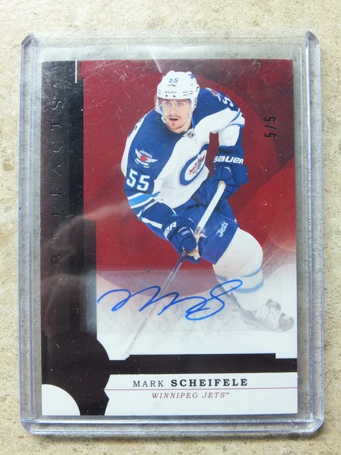 16-17 UD ARTIFACTS Stars Black Autograph Spectrum #122 MARK SCHEIFELE ...