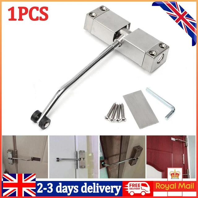 SURFACE MOUNTED AUTOMATIC Door Gate Closer Spring Loaded Adjustable ...