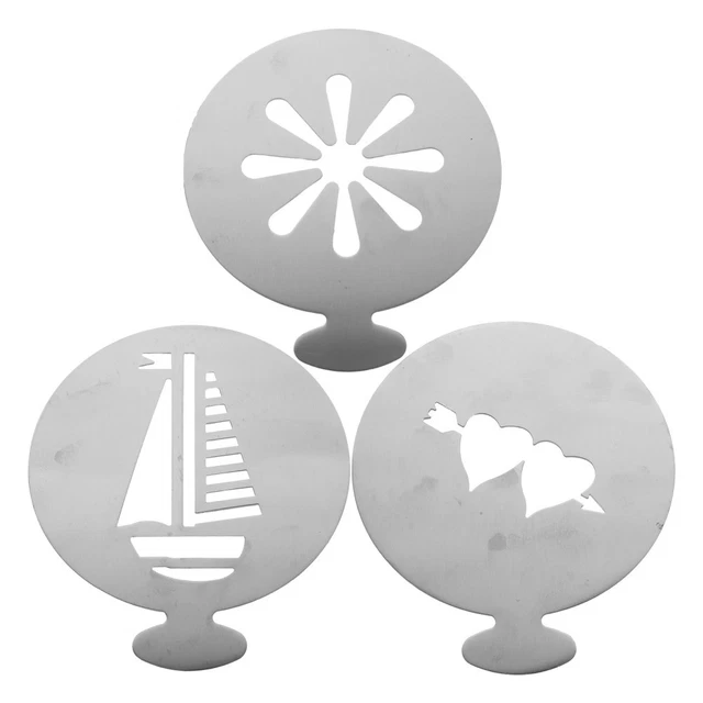 3 PCS LATTE Art Stencils Cappuccino Coffee Cake Decorating Molds for ...