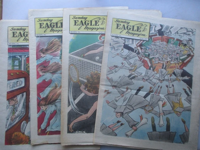 FOUR JUNE 1975 Reading Eagle Sunday Magazine, TV Sections, Some Comics ...