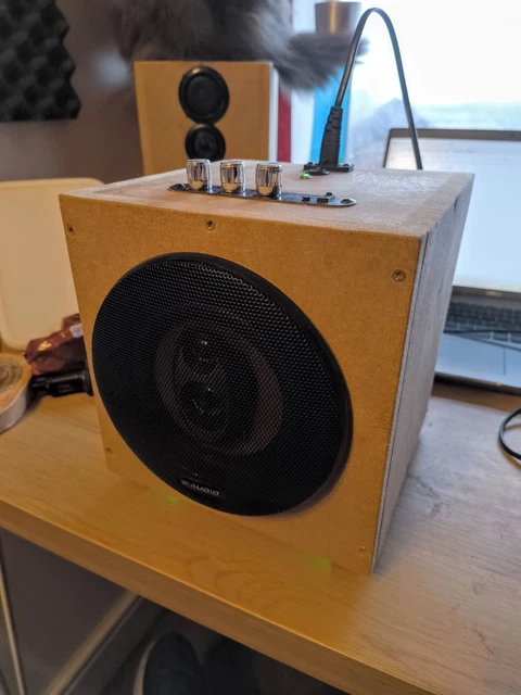 CUBE SPEAKER 100W 5" 3-way BT5 USB 3.5aux 6" Passive Radiator £73.50 ...