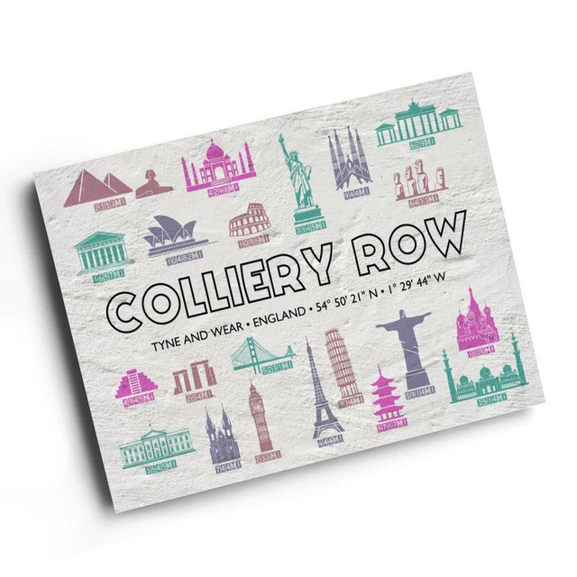 A4 PRINT - Colliery Row, Tyne and Wear, England - World Landmarks EUR 7 ...