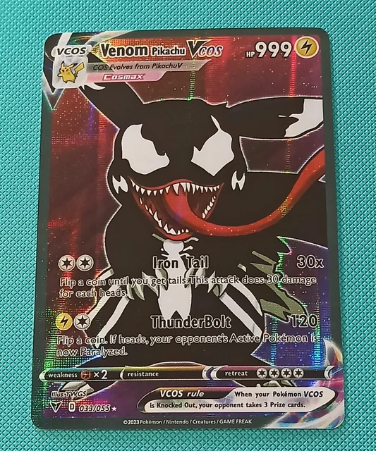 PIKACHU POKEMON VENOM Spiderman Pika Carte Card Prism Manga Kawaii Dc ...
