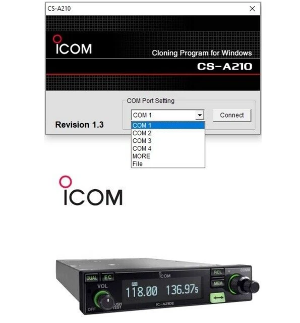 ICOM CS-A210 REV. SOFTWARE DE PROGRAMACIÓN Y CLONACIÓN 1.3 para ICOM IC-A210 DESCARGA EUR 18,02 ...