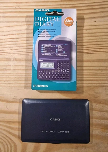 CASIO VINTAGE DIGITAL Diary SF-3300ABU-W 32 KB In Original Box £10.99 ...