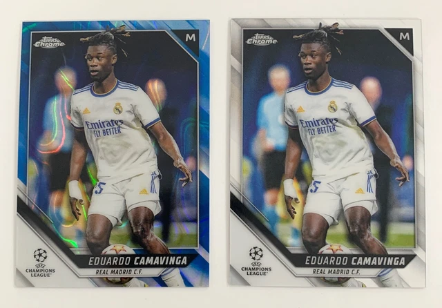 EDUARDO CAMAVINGA TOPPS chrome #115 Blue lava refractor 1:183 and base ...