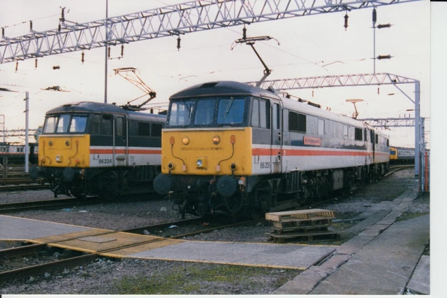 RAILWAY PHOTOGRAPH CLASS 86 86234 86251 Longsight TMD 24-04-99 £0.99 ...