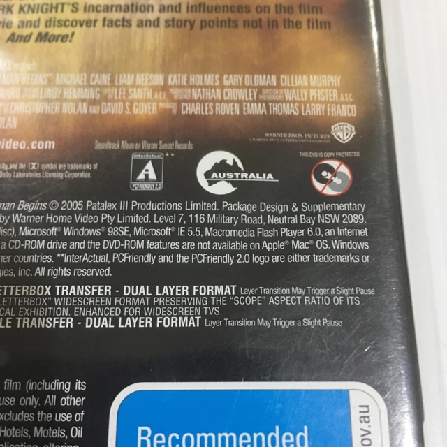 BATMAN BEGINS + The Dark Knight (DVD, Region 4) £5.41 - PicClick UK