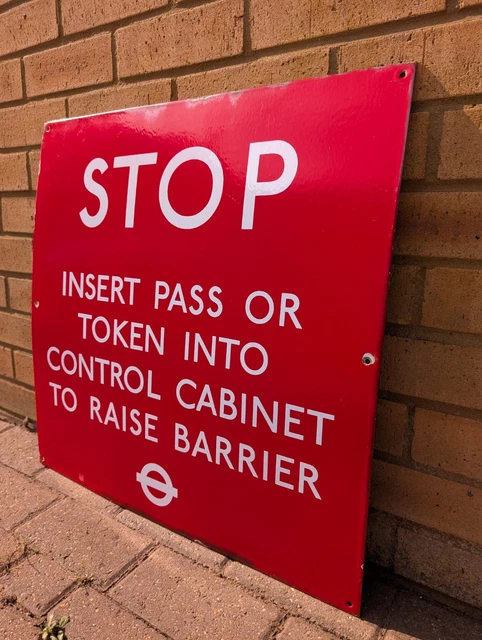 GENUINE TFL LONDON Bus Underground Enamel Sign Route master Stop ...
