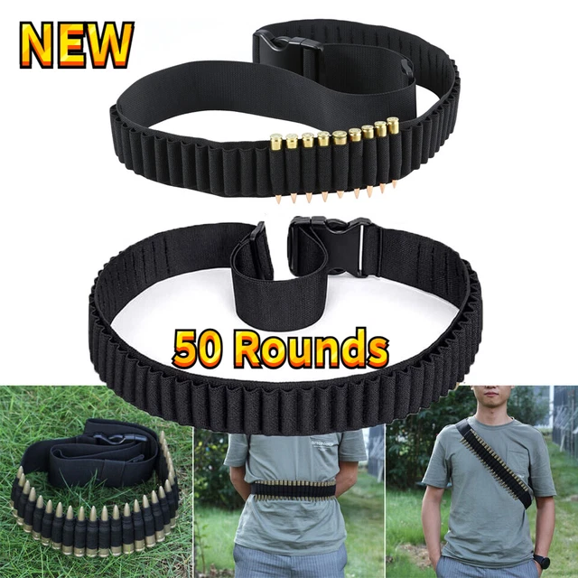 50 ROUNDS RIFLE Bullet Cartridge Bandolier Ammo Belt for .308 30-30 30 ...