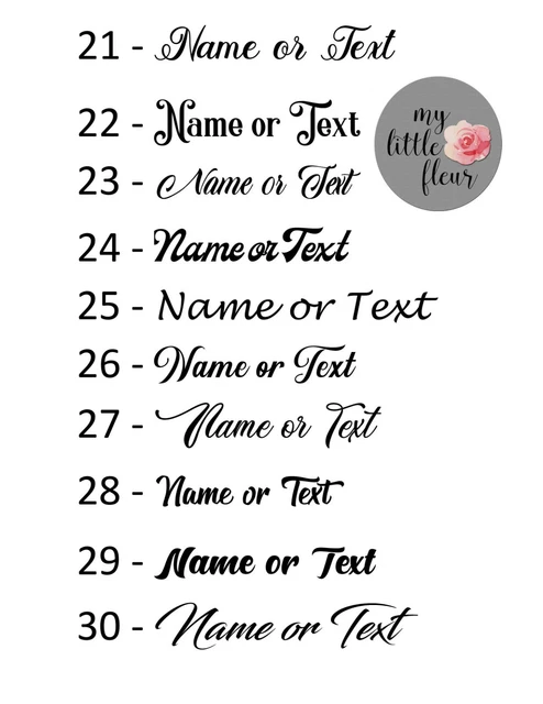 1 X CUSTOM Personalised Word/Name Cut Vinyl Decal/Sticker variety of ...