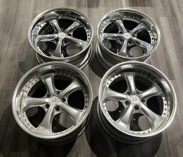 RARE JDM WORK Wheels Japan VS-KF 18x9.5 +32/18x10.5 +26 Set Of 4 Rims ...