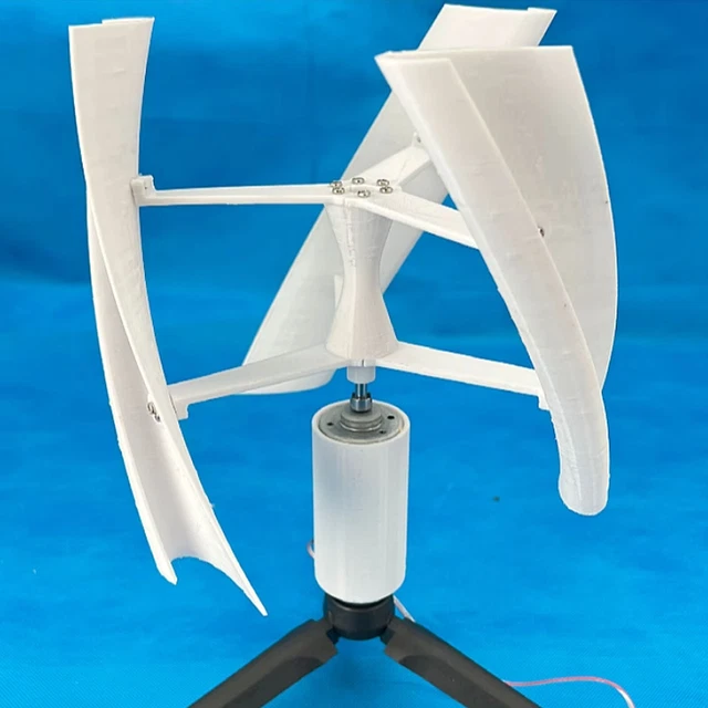 MICRO WIND TURBINE Vertical Axis Brushless DC Generator 3pcs leavesne £ ...