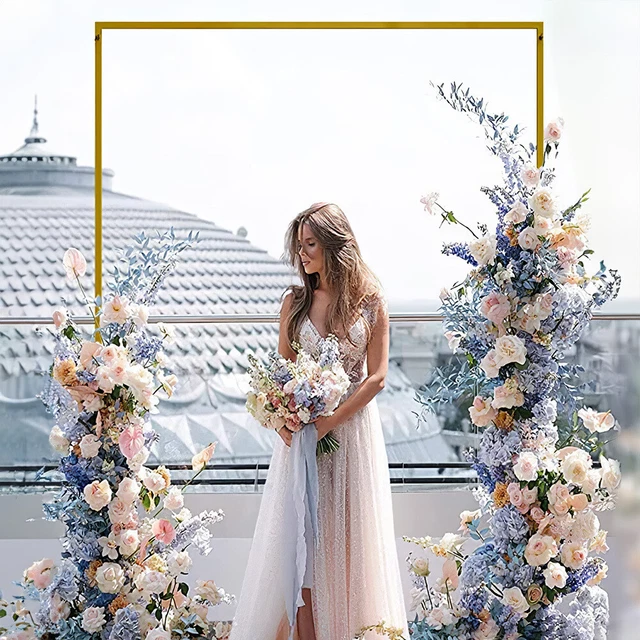 FREE STANDING HEAVY Duty Wedding Arch Frame Backdrop Stand Birthday ...