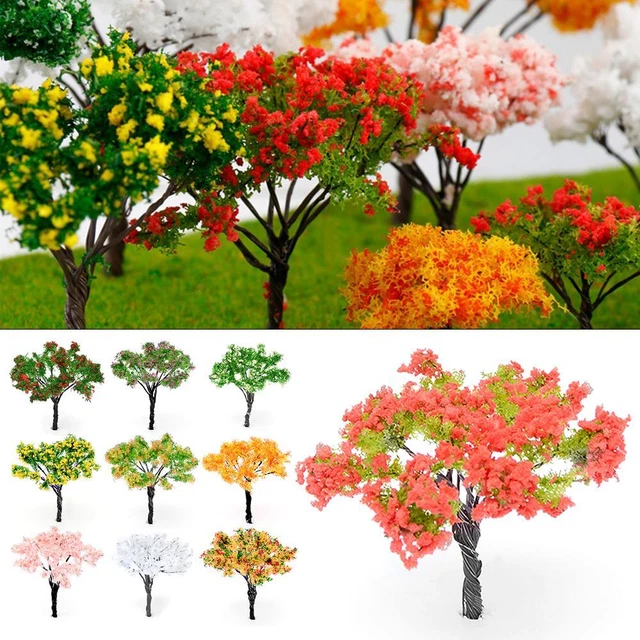 LANDSCAPE MODEL TREE Scene Building Model Sand Table Wire Flower Tree ...
