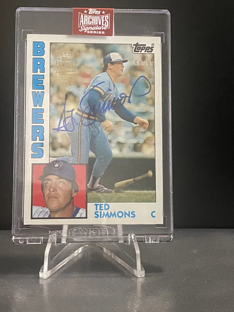 2023 TED SIMMONS Topps Archives Signature Series On Card Auto /99 ...