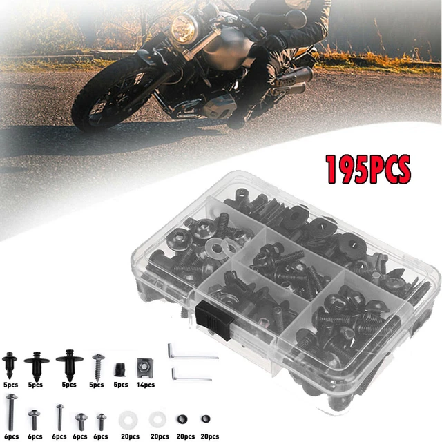 MOTORCYCLE FAIRING BOLTS Clips Screws Speed Fastener Spring Nut Wrench ...