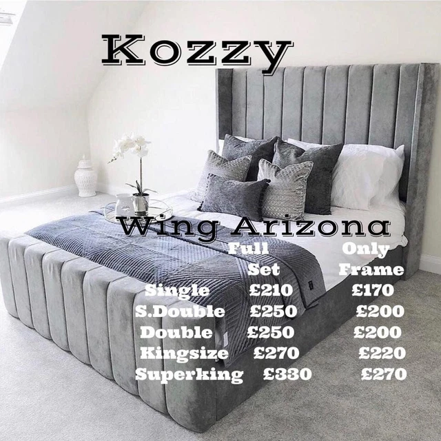 LUXURY ROYAL WING Bed With Optional Mattress ~ Comfort & Durability ...