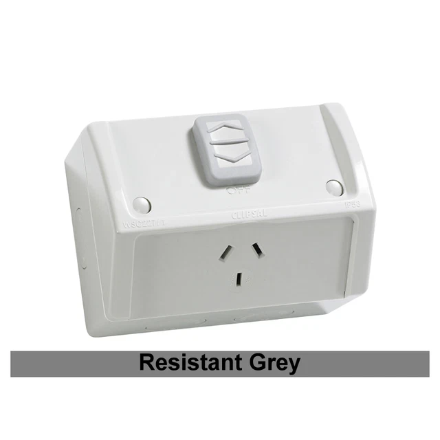 CLIPSAL GPO SWITCHED Outlet Weatherproof Surface Mount Standard 1 Gang ...