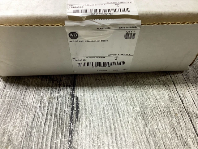 ALLEN-BRADLEY 1746-C16 SER.A SLC50 Inch Interconnect Cable (BB6) $385. ...
