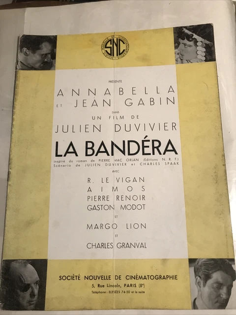 CINÉMA LA Bandéra 1935 Synopsis Jean Gabin EUR 28,00 - PicClick FR