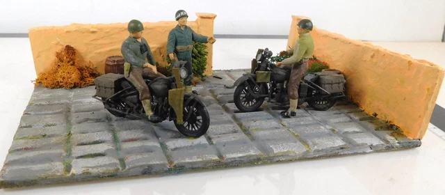 1.35 SCALE SCRATCH Built Ww2 Battlefield Diorama U.s. Dispatch Riders £ ...