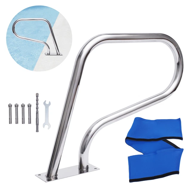SWIMMING POOL HAND Rail Ladder Handrail Stair Rail 304 Stainless Steel ...