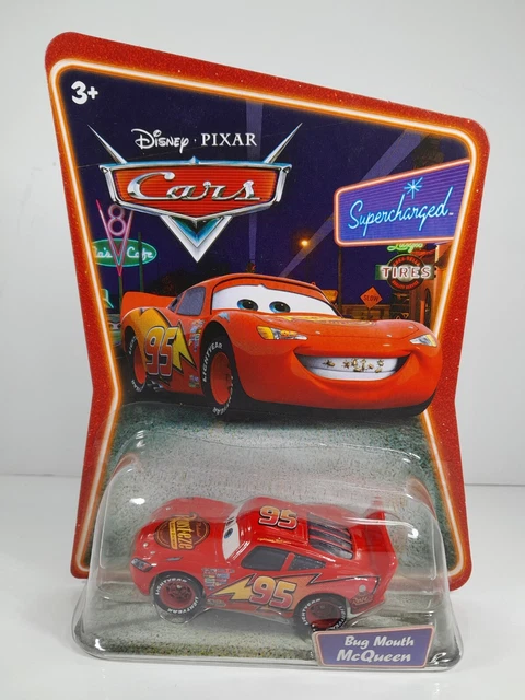 DISNEY PIXAR CARS Supercharged Bug Mouth Lightning McQueen Die Cast ...