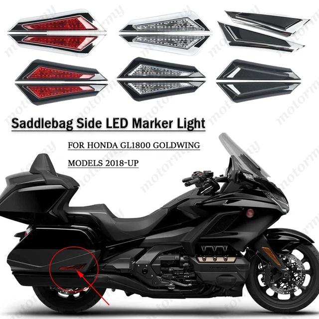SIDE SADDLEBAG MARKER Indicator LED Lights For Honda Gold Wing GL1800 ...