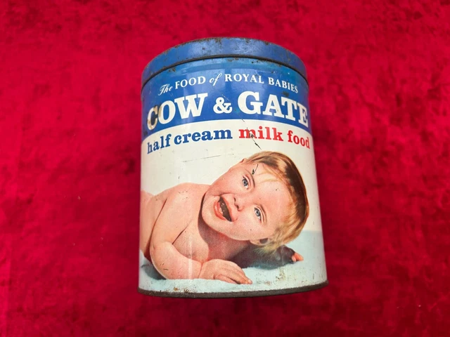 VINTAGE COW AND Gate formula baby milk tin. 1950s £10.00 - PicClick UK
