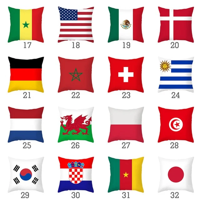2026 SCOTLAND, BRAZIL, Wales World Cup Flag Team Emblem Pillow Cover ...