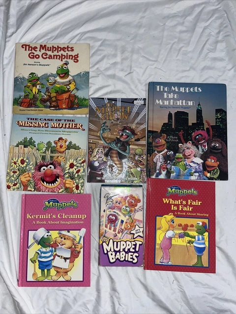 THE MUPPETS 6 Book 1 VHS LOT Muppet Babies VHS + 2 Book Muppets Take ...