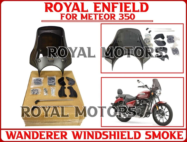 ROYAL ENFIELD &WANDERER WINDSHIELD SMOKE" For Meteor 350 - Express ...
