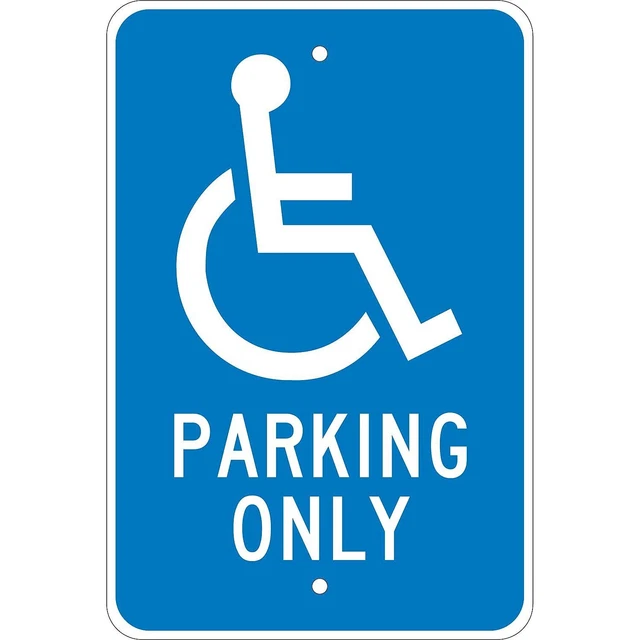 NATIONAL MARKER REFLECTIVE "Handicap Parking" Parking Sign 18" x 12 ...