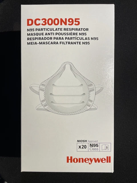 HONEYWELL N95 PARTICULATE Respirators 20 Face Mask DC300N95 20 Masks ...