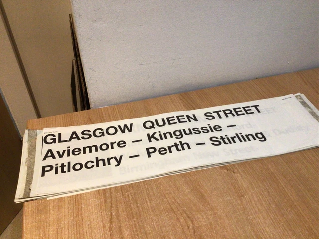 GLASGOW QUEEN STREET - Railway Carriage Window Label £7.50 - PicClick UK