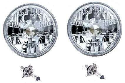 CLASSIC MINI 7& Crystal Halogen Headlight Lamp Conversion Kit Pair H4 ...