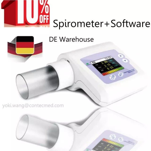 CONTEC SP10 SPIROMETER Handheld Digital Pulmonary Spirometry USB PC ...