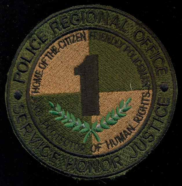PHILIPPINE PHILIPPINES NATIONAL Police Region 1 Manila Patch RP-5 EUR 4 ...