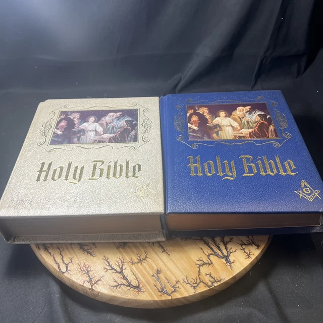 2 MASONIC BIBLE-HOLY Bible” Master Reference Edition" Heirloom Bible ...