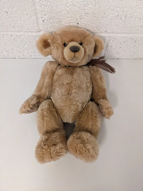 CHARLIE BEARS TEDDY Bear Light Brown Ribbon Bow 16" £10.50 - PicClick UK