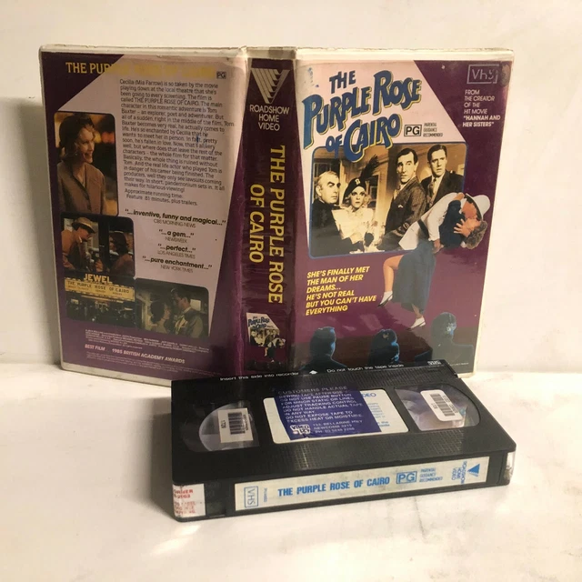 PURPLE ROSE OF CAIRO Rare Ex Rental Roadshow VHS VIDEO WOODY ALLEN $30. ...
