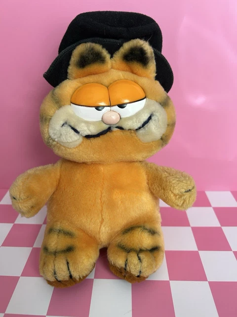 VINTAGE RETRO 1980S Dakin Garfield Top Hat Cat Plush Soft Toy £8.64 ...