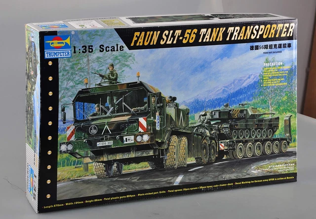 TRUMPETER 00203 MODELLBAUSATZ FAUN Elefant SLT-56 Panzer-Transporter ...